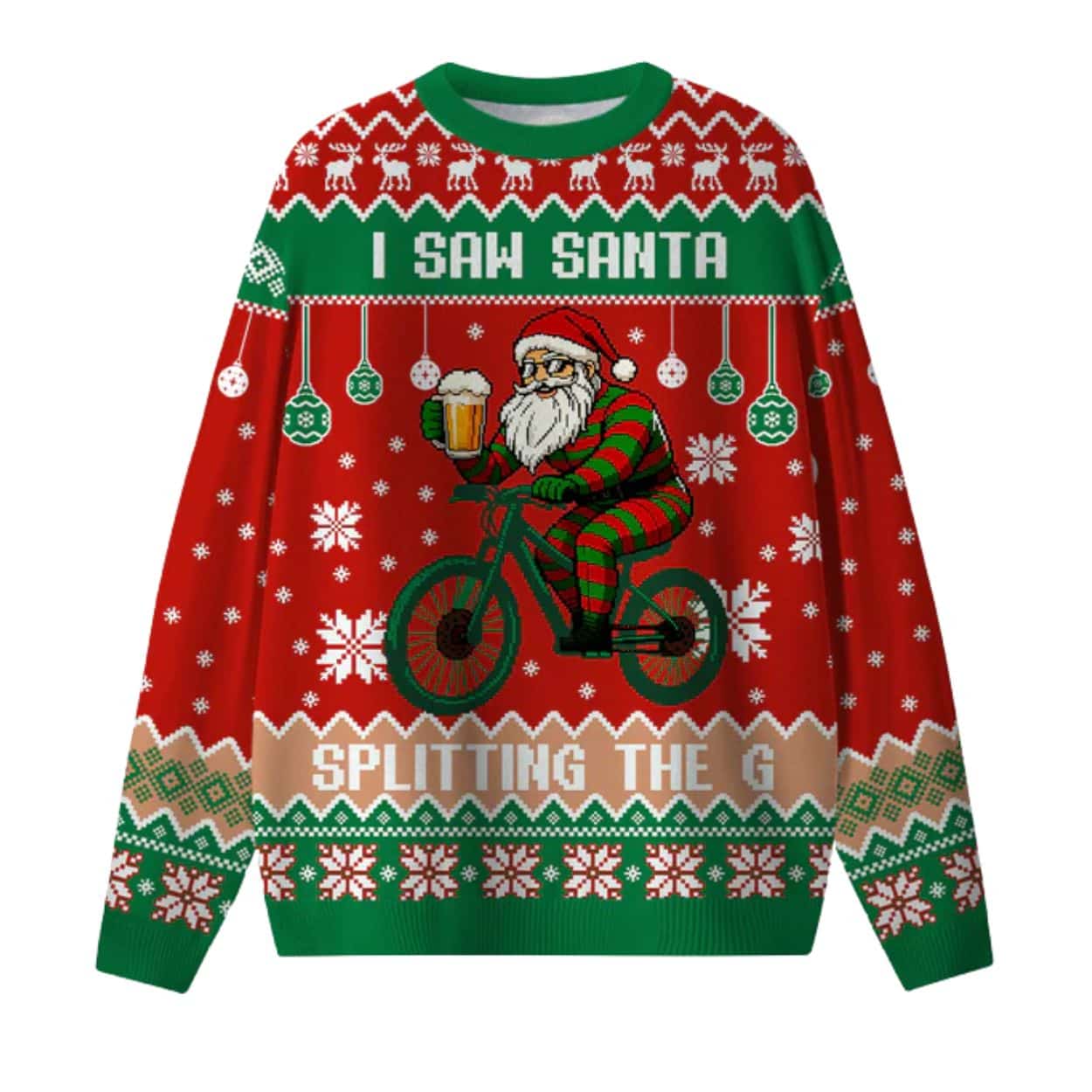 I Saw Santa Splitting the G Ugly Christmas Sweater – Seagullwear