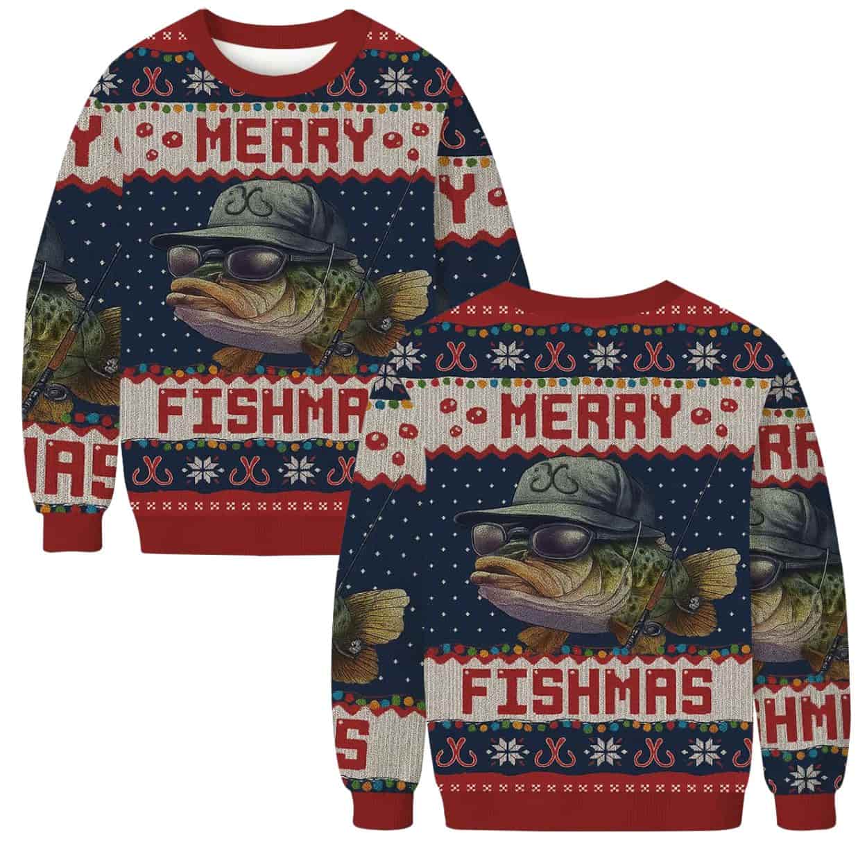 Merry Fishmas Ugly Christmas Sweater – Seagullwear