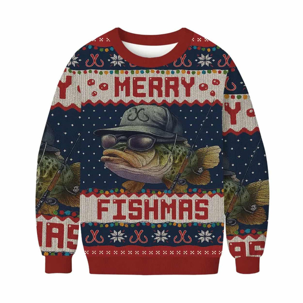 Merry Fishmas Ugly Christmas Sweater – Seagullwear
